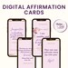 50 Digital Affirmation Cards, Self-care Quotes, Reflection Prompts in ...