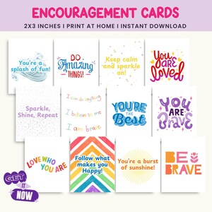 Lunch Box Notes for Kids - Positive Affirmations & Encouragement, Cute ...