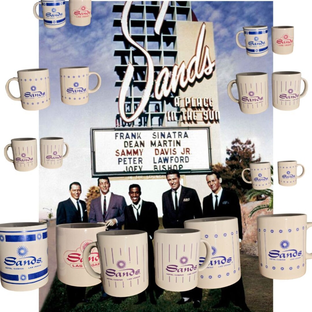 Sands Hotel Casino Las Vegas Coffee Mugs, Set of Six Assorted Sands ...