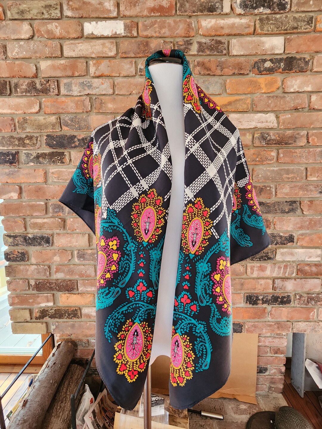 Diane Von Furstenberg Scarf-extra Large Silk Wrap Scarf, Nwt, 1995 Avon ...