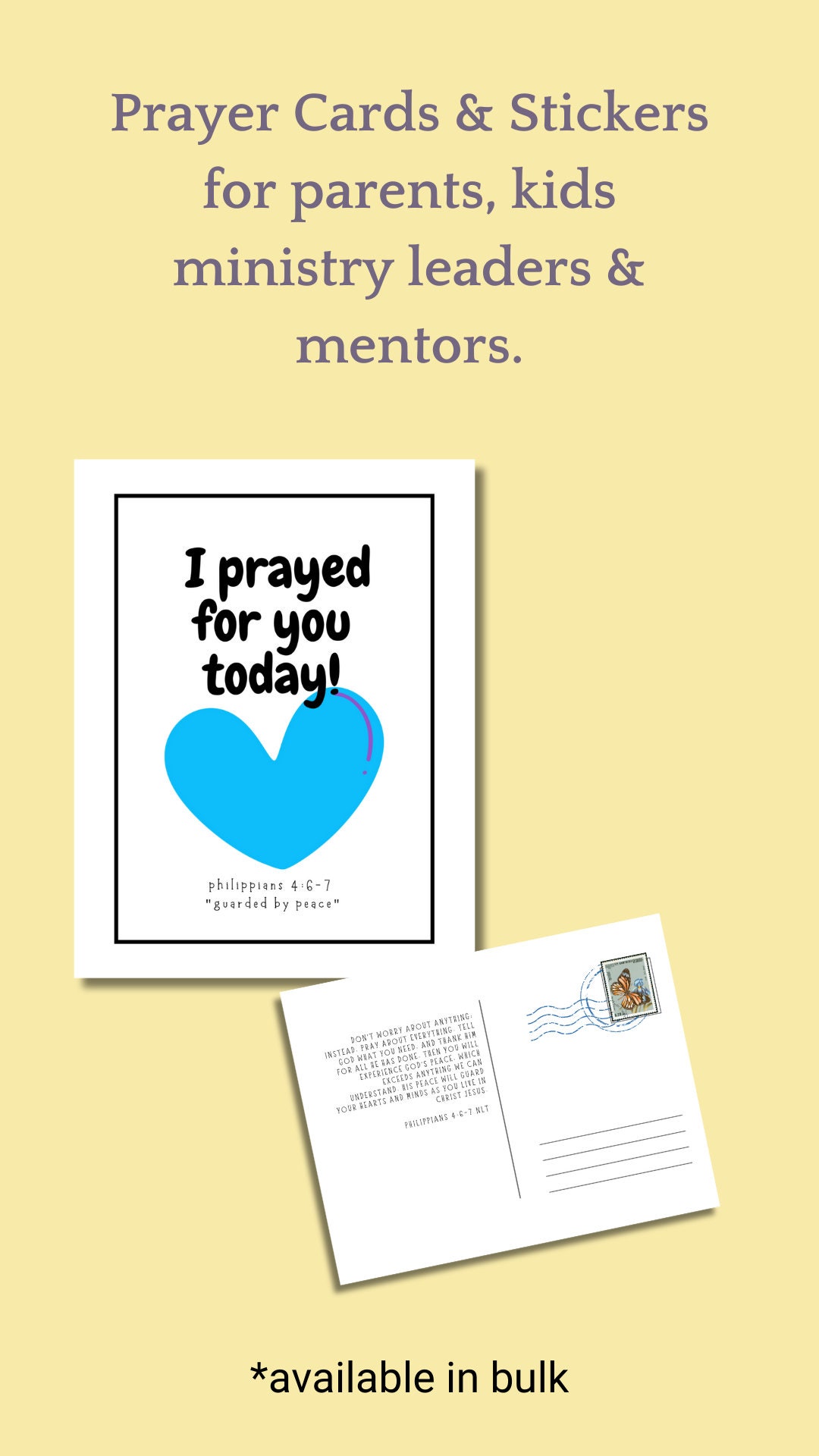 Prayer Postcards: Scripture Encouragement Cards for Kids (set of 12) - Etsy