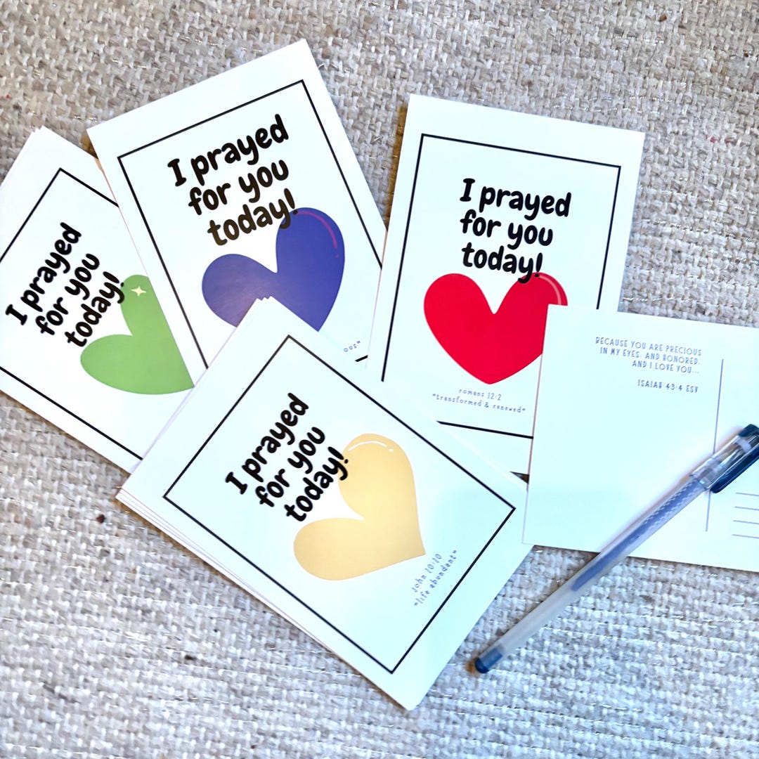 Cards for Sunday School Volunteer Teachers - Prayer Postcards: Bible ...