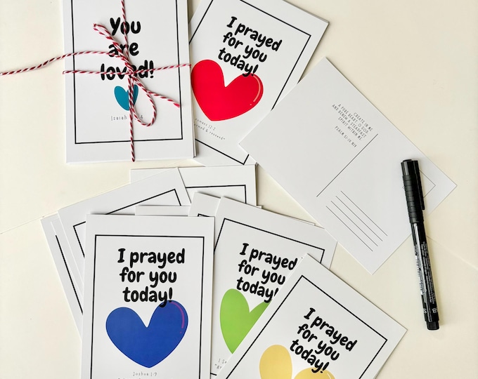 Prayer Postcards: Bible Verse Encouragement Notes for Kids Sunday ...