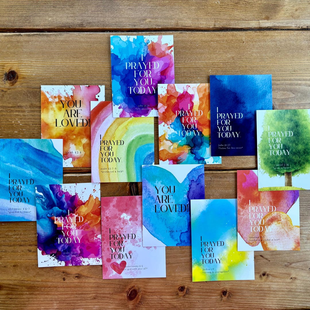 Watercolor Art Prayer Postcards: Bible Verse Encouragement Notecards - Etsy