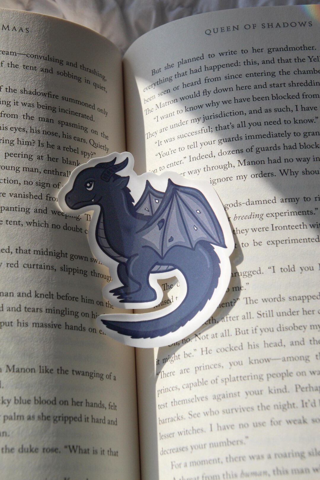 Throne of Glass Abraxos Wyvern Book Sticker | Waterproof Glossy Sticker ...
