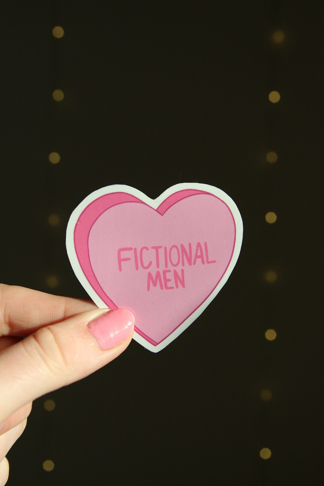 Fictional Men Candy Heart Sticker Waterproof Glossy Laminated Sticker ...