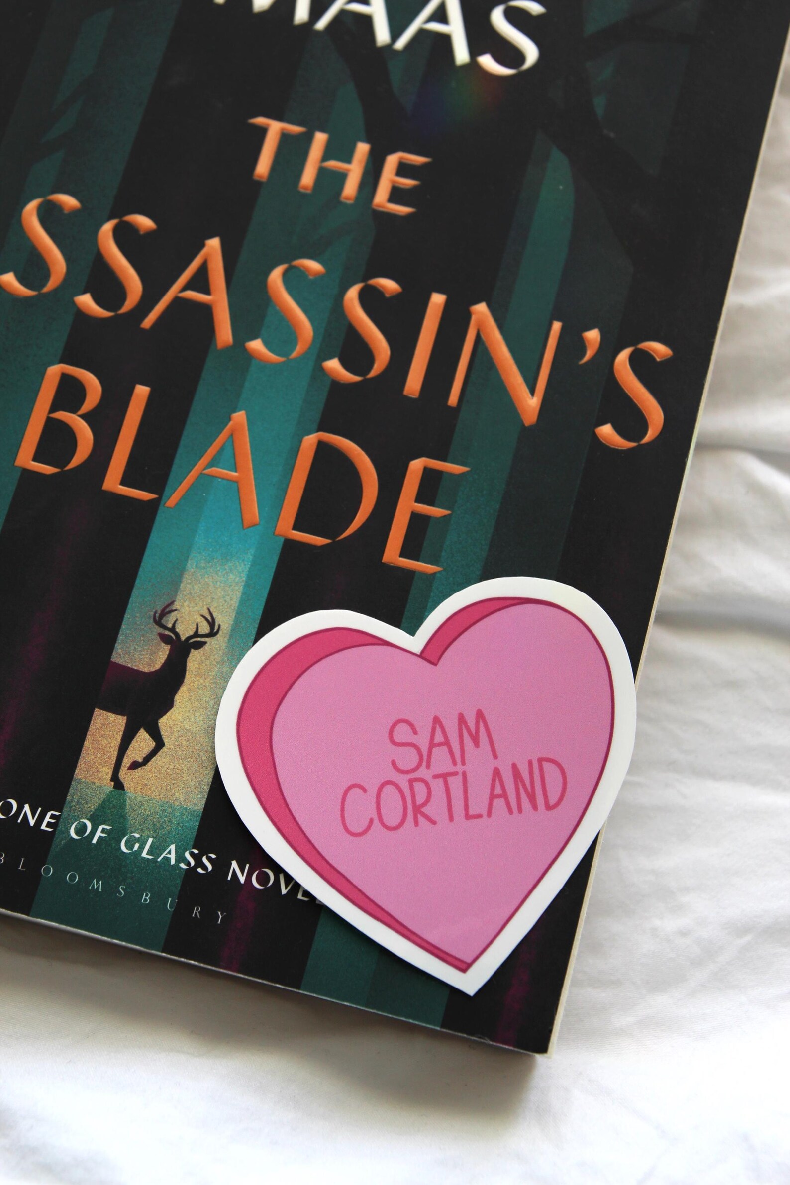 Sam Cortland Throne of Glass Book Candy Heart Sticker | Waterproof ...