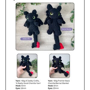 Nyx the Mini Fury Dragon PDF Crochet Pattern - Etsy