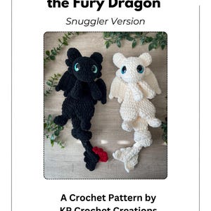 2 Pattern Bundle: Nova the Fury Dragon - Plushie and Snuggler Versions ...