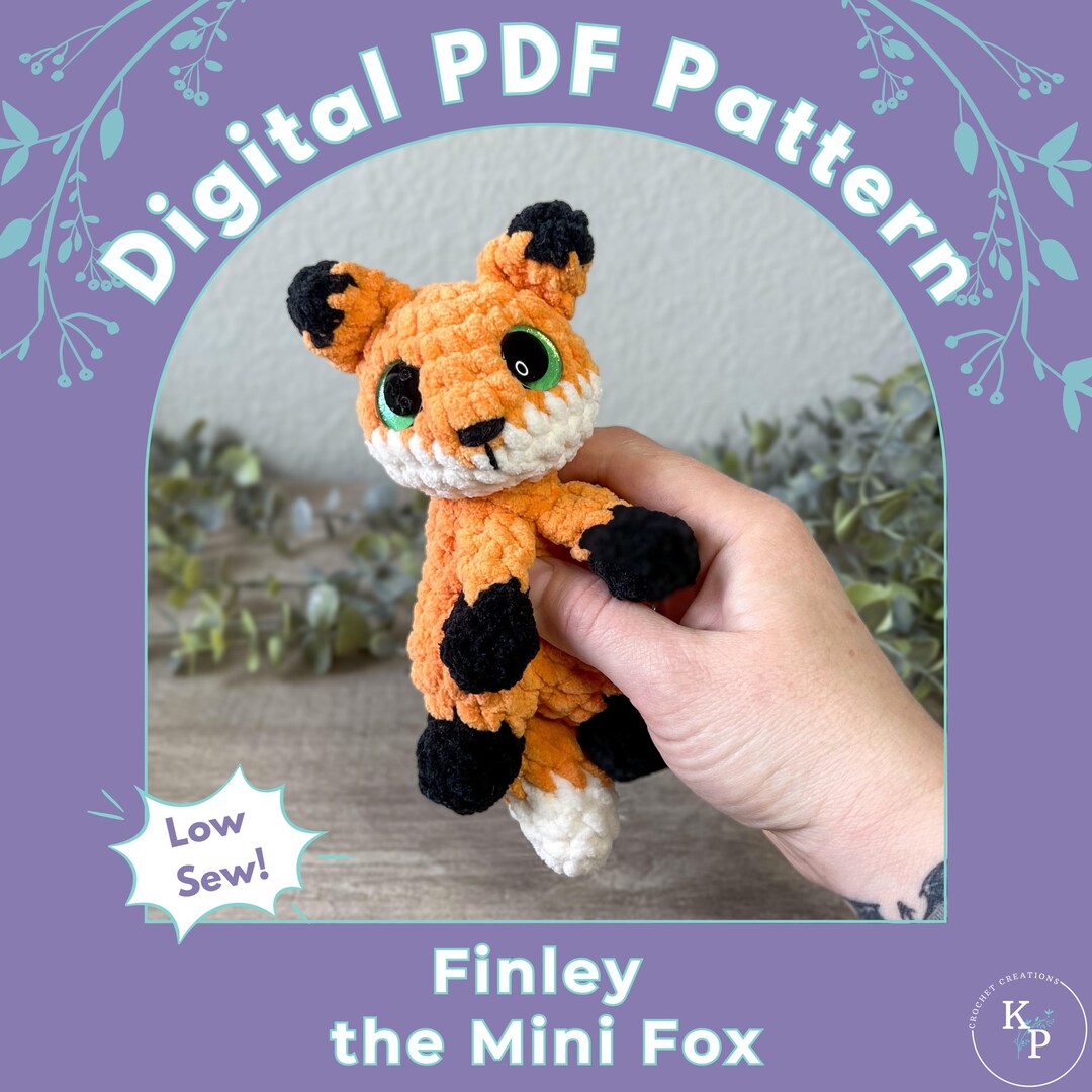 Finley the Mini Fox PDF Crochet Pattern - LOW SEW - Etsy