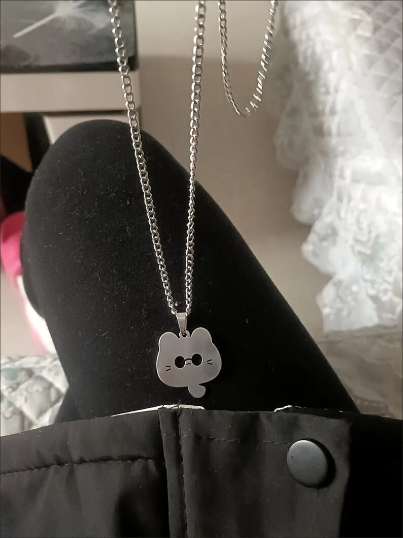 Jujutsu Kaisen Necklace Gojo Satoru Cat Titanium Steel Necklacey2k Aesthetics Tt For Her