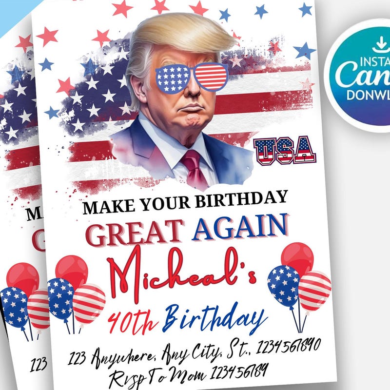 Funny Donald Trump Birthday Cards - Etsy