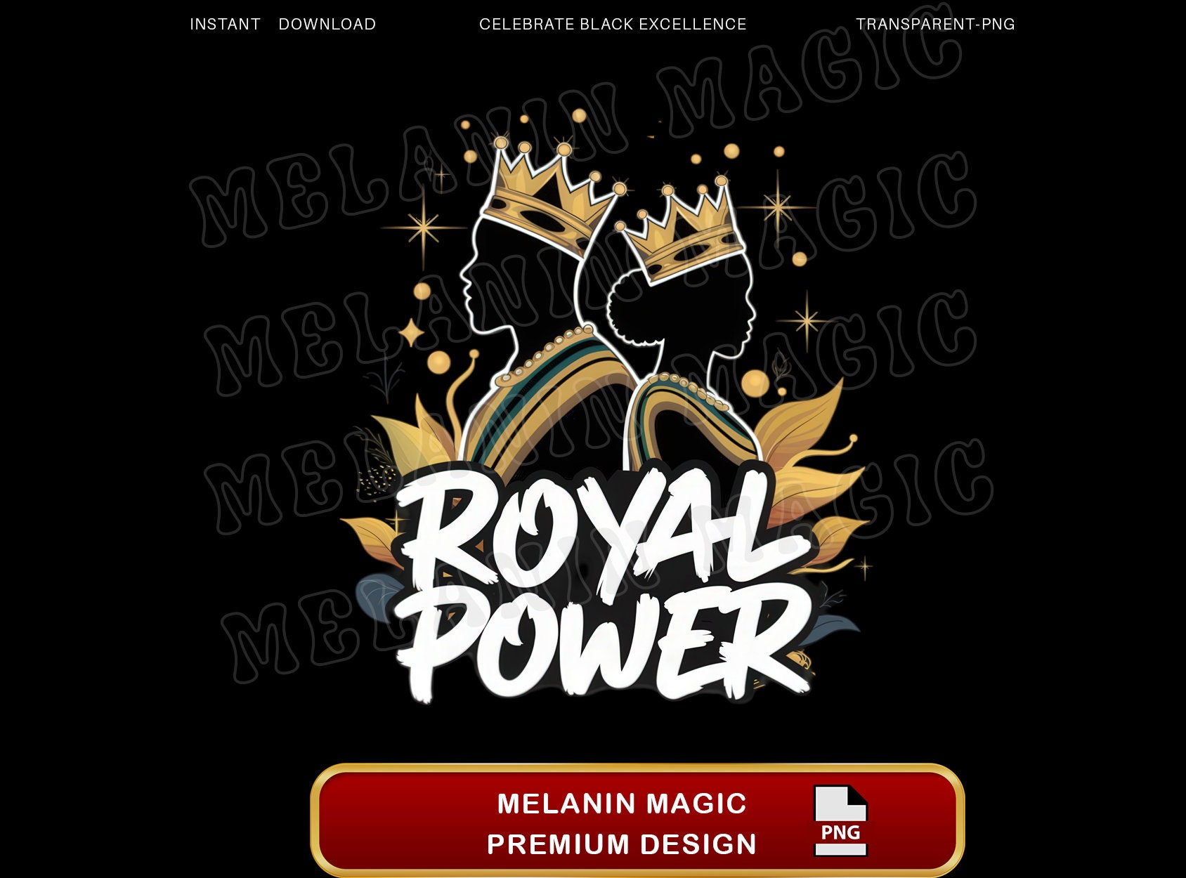 Royal Power Png Sublimation Design, Crown Couple Png, Royalty Clipart ...