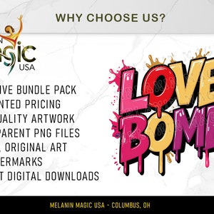 Love Bomb Png Sublimation Design, Graffiti Pop Art Png, Dripping Text ...