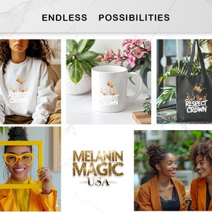 Respect My Crown Png Sublimation Design, Crown Png, Empowerment Png ...