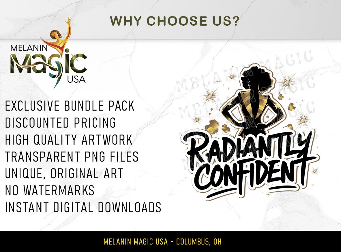 Radiantly Confident Png Sublimation Design, Afro Woman Png, Female ...