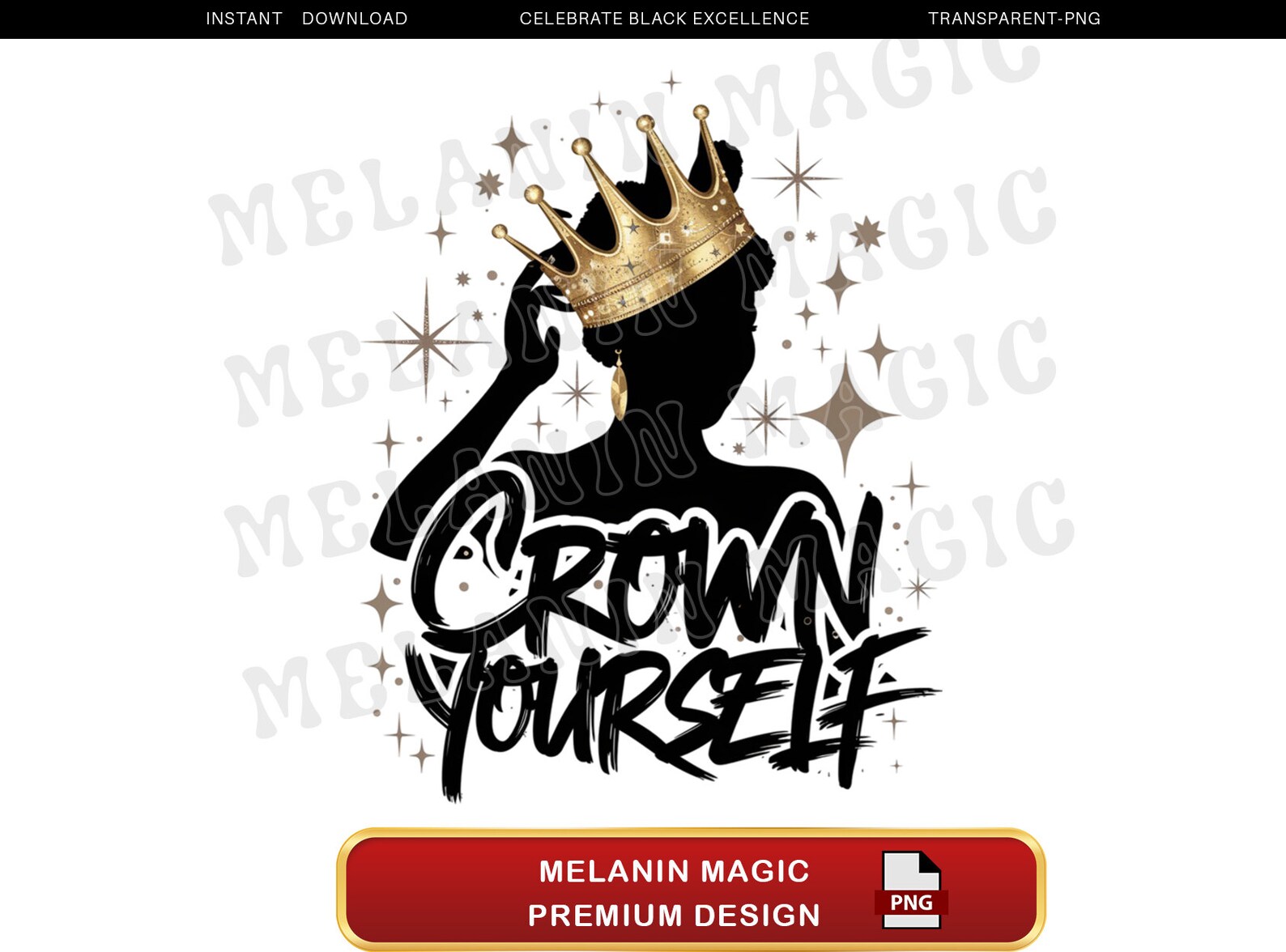 Crown Yourself Png Sublimation Design, Royal Png Design, Self ...