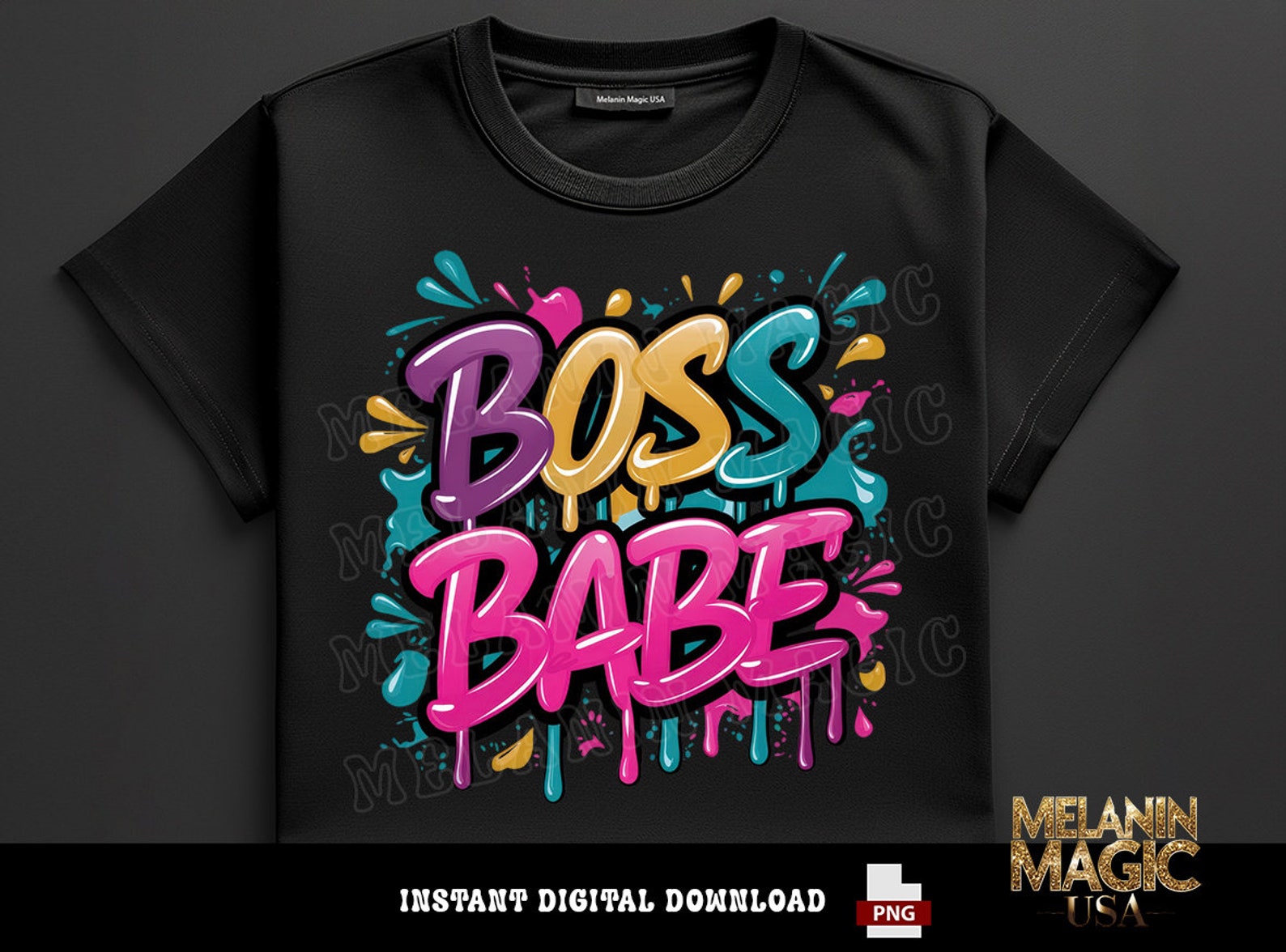 Boss Babe Graffiti Png Sublimation Design, Dripping Ink Png, Bold ...