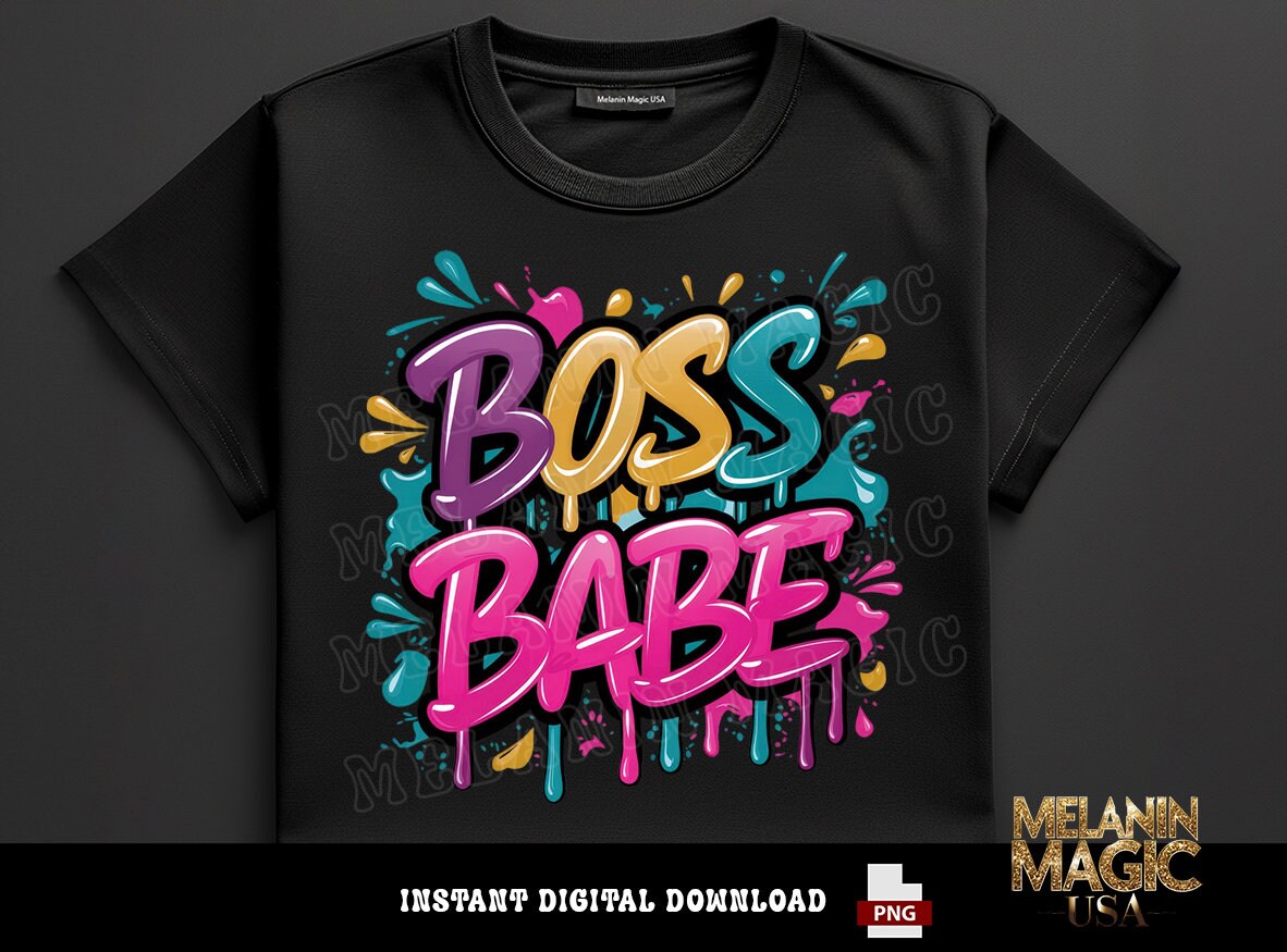 Boss Babe Graffiti Png Sublimation Design, Dripping Ink Png, Bold ...