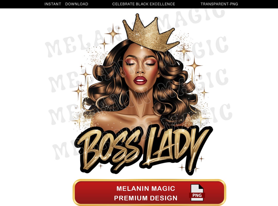 Boss Lady Png Sublimation Design, Glamorous Gold Png, Boss Lady Crown ...