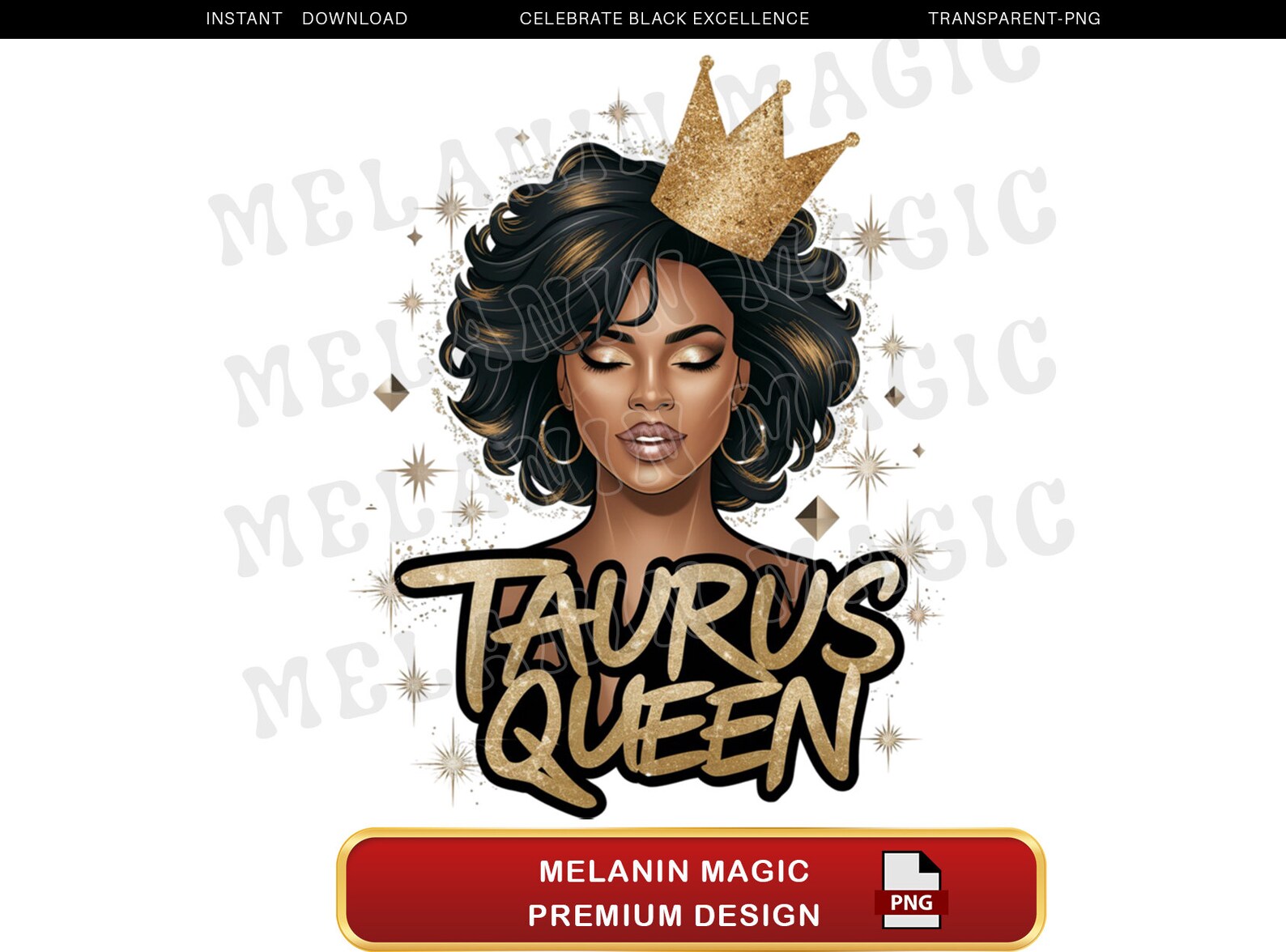 Taurus Queen Png Sublimation Design, Zodiac Sign Png, Glam Taurus Png ...