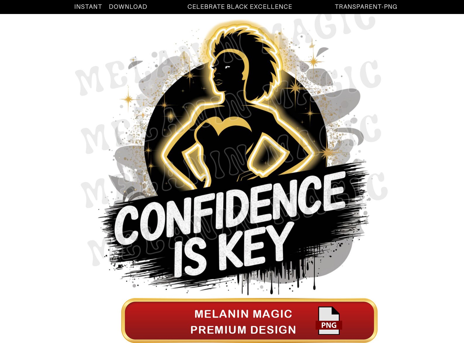 Confidence is Key Png Sublimation Design, Inspirational Png ...