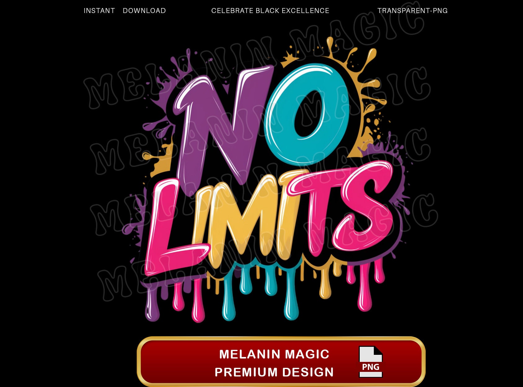 No Limits Png Sublimation Design Download, Colorful Graffiti Png ...