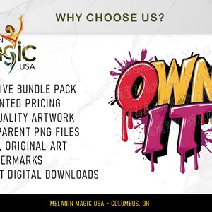 Own It Png Sublimation Design, Graffiti Png Design, Bold Colorful Art ...