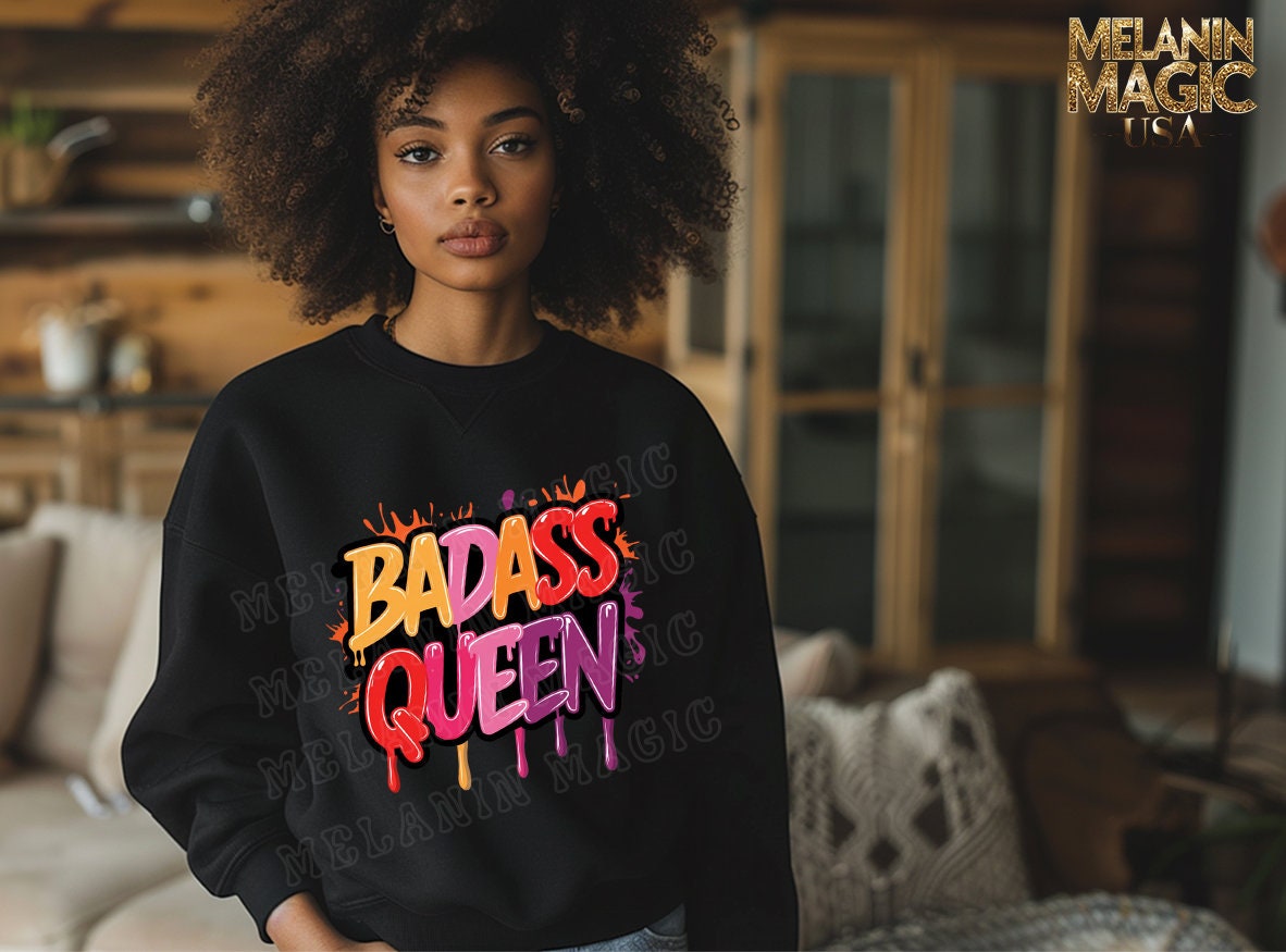 Badass Queen Png Sublimation Design, Graffiti Style Png, Empowerment ...