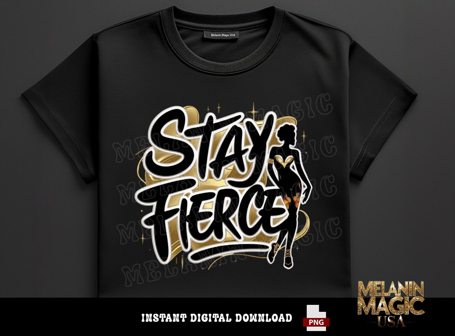 Stay Fierce Png Sublimation Design, Afro Woman Png, Black Girl Magic ...