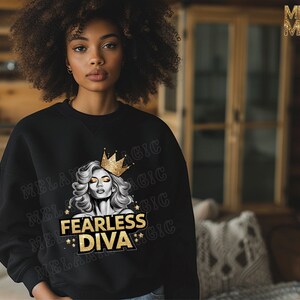 Fearless Diva Png Sublimation Design, Glamorous Png, Empowerment Png ...