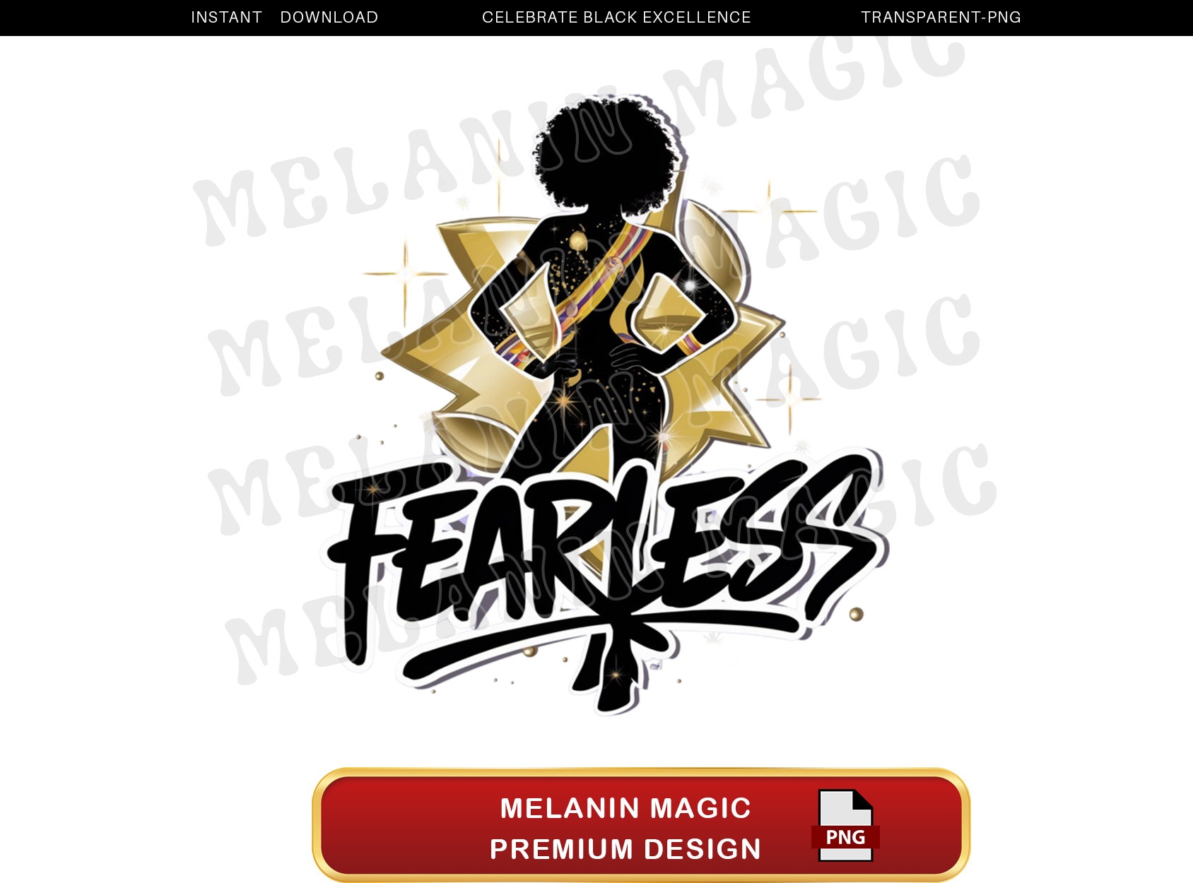 Fearless Png Sublimation Design, Confident Diva Png, Empowerment Art ...