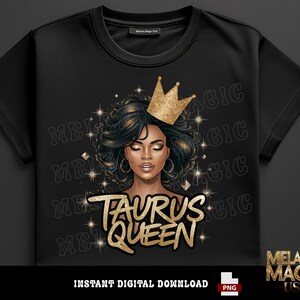 Taurus Queen Png Sublimation Design, Zodiac Sign Png, Glam Taurus Png ...