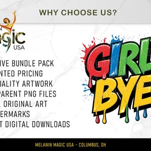 Girl Bye Png Sublimation Design, Colorful Drip Art Png, Street Art Png ...