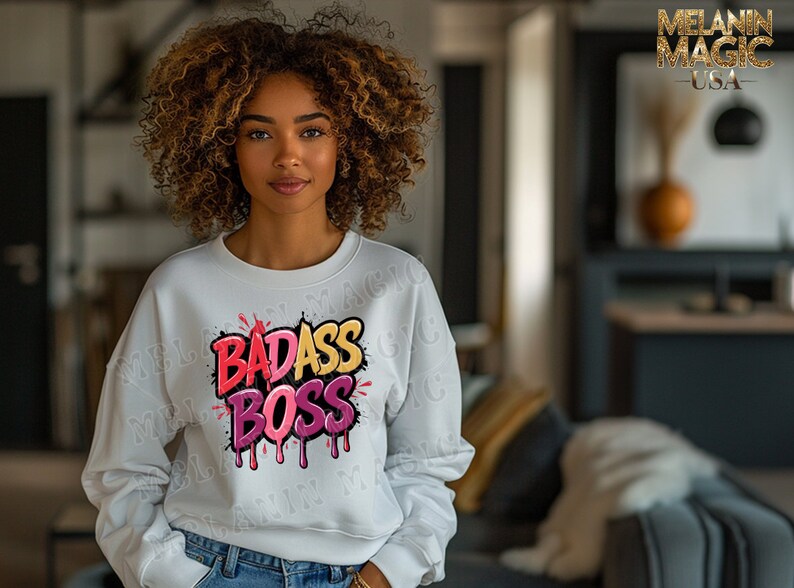 Badass Boss Png Sublimation Design, Graffiti Style Png, Colorful Art ...