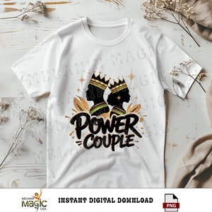 Power Couple Png Sublimation Design, Regal Couple Png, Love Couple Png ...