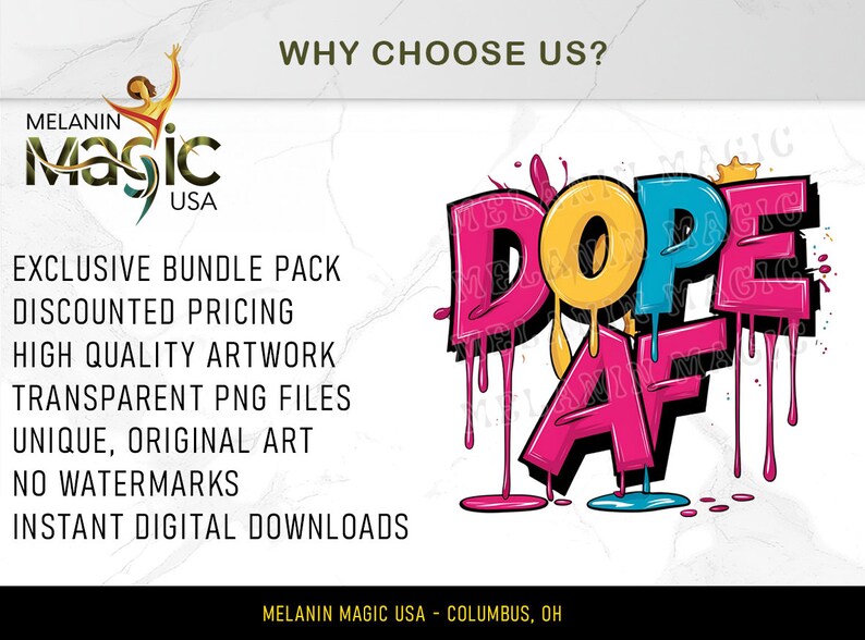 Dope AF Png Sublimation Design, Urban Art Png, Colorful Dripping Paint ...