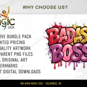 Badass Boss Png Sublimation Design, Graffiti Style Png, Colorful Art ...