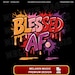 Blessed AF Png Sublimation Design Download, Graffiti Style Png ...