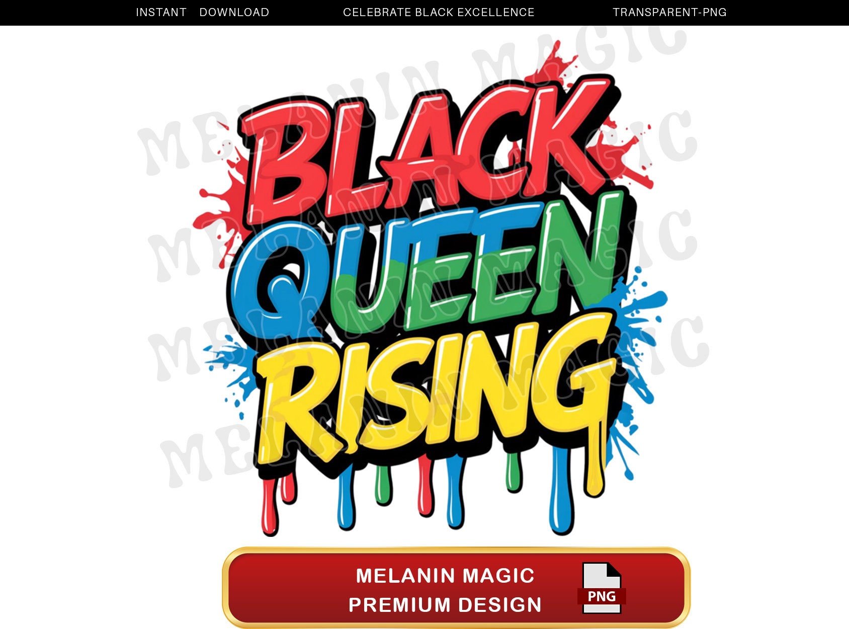 Black Queen Rising Png Sublimation Design, Empowerment Png, Black Queen Png, African American ...