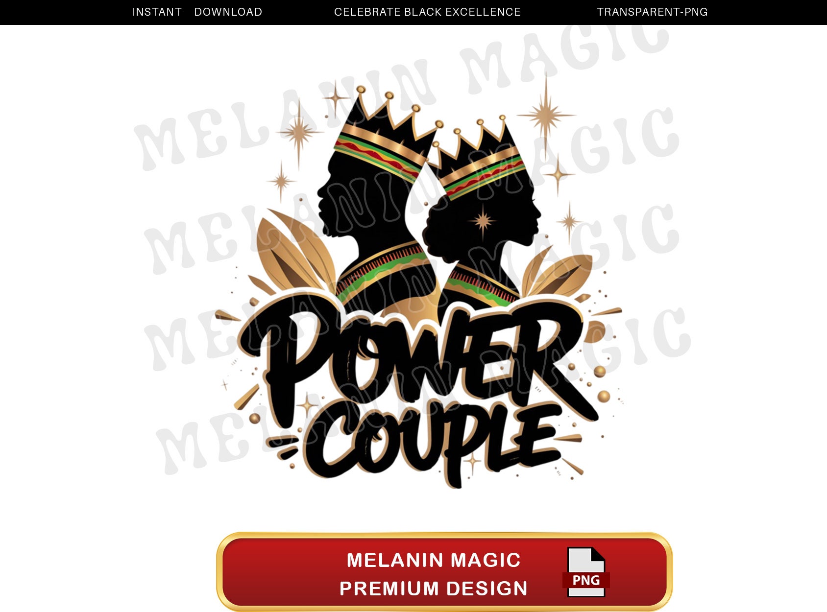 Power Couple Png Sublimation Design, Regal Couple Png, Love Couple Png ...