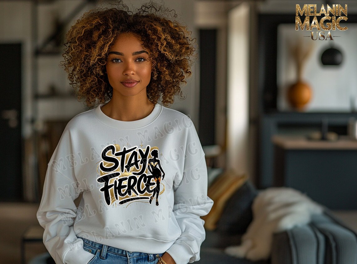 Stay Fierce Png Sublimation Design, Afro Woman Png, Black Girl Magic ...