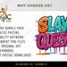 Slay Queen Png Sublimation Design, Graffiti Art, Girl Power Png ...