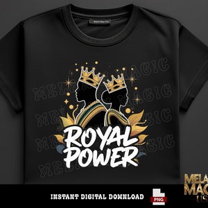 Royal Power Png Sublimation Design, Crown Couple Png, Royalty Clipart ...