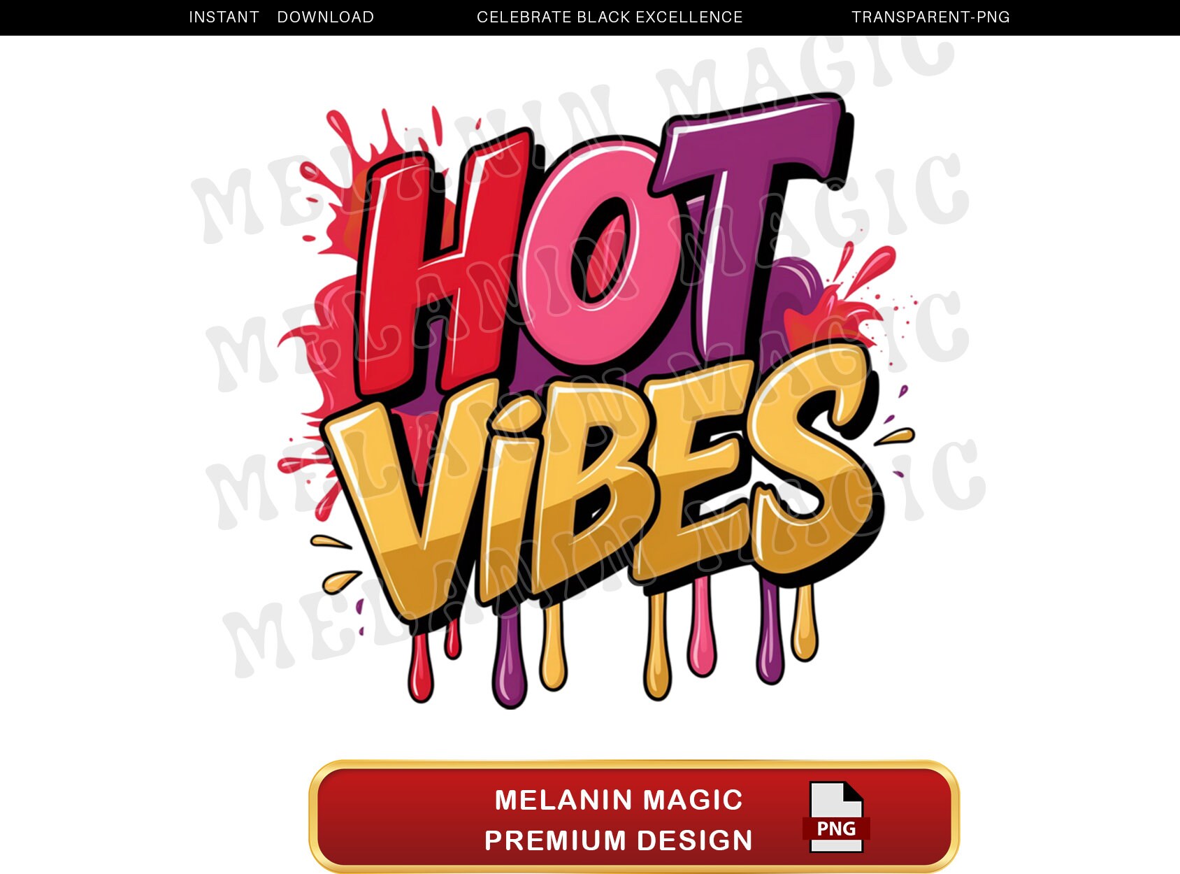 Hot Vibes Png Sublimation Design, Colorful Text Png, Fun Vibes Png ...