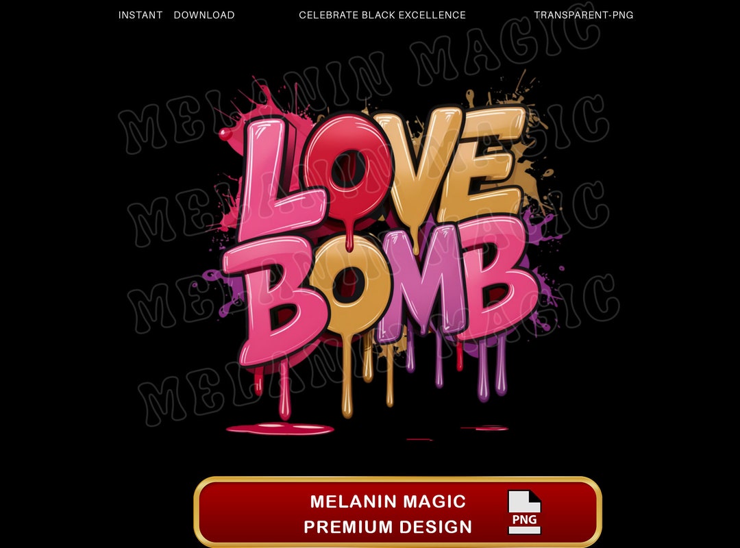 Love Bomb Png Sublimation Design, Graffiti Style Png, Funky Love Art?ng ...
