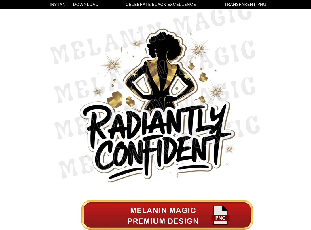 Radiantly Confident Png Sublimation Design, Afro Woman Png, Female ...