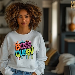 Boss Queen Png Sublimation Design, Graffiti Style Png, Empowerment Png ...