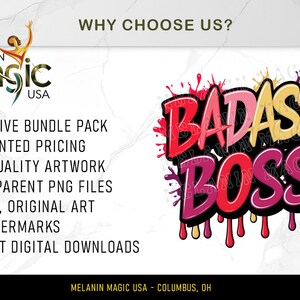 Badass Boss Png Sublimation Design, Graffiti Style Png, Colorful Art ...