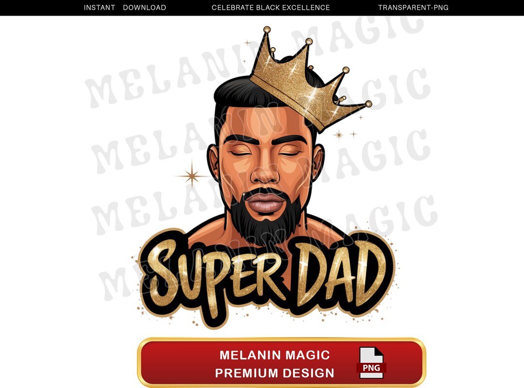 Super Dad Png Sublimation Design, Father's Day Png, Glitter Gold Dad ...